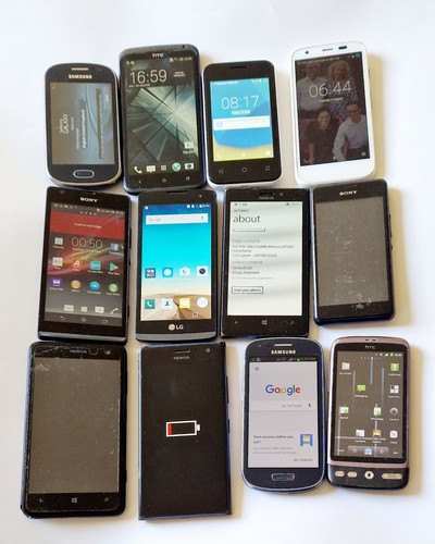 Job Lot x12 Samsung HTC Motorola Untested Old Mobile Phones Joblot ...