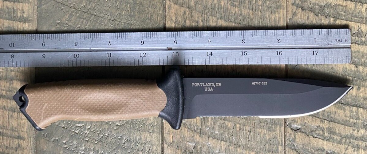 GERBER • Prodigy • w Black Sheath • Coyote Handle/ Black Blade • Nice ...