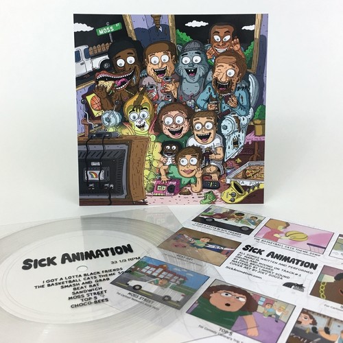 Sick Animation 8 Song Flexi Disc 7" Vinyl Record non lp! adult swim ...