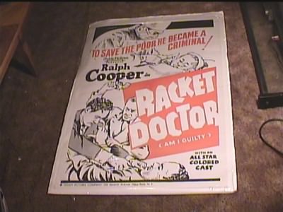 RACKET DOCTOR 1940 ORIG MOVIE POSTER RALPH COOPER | eBay