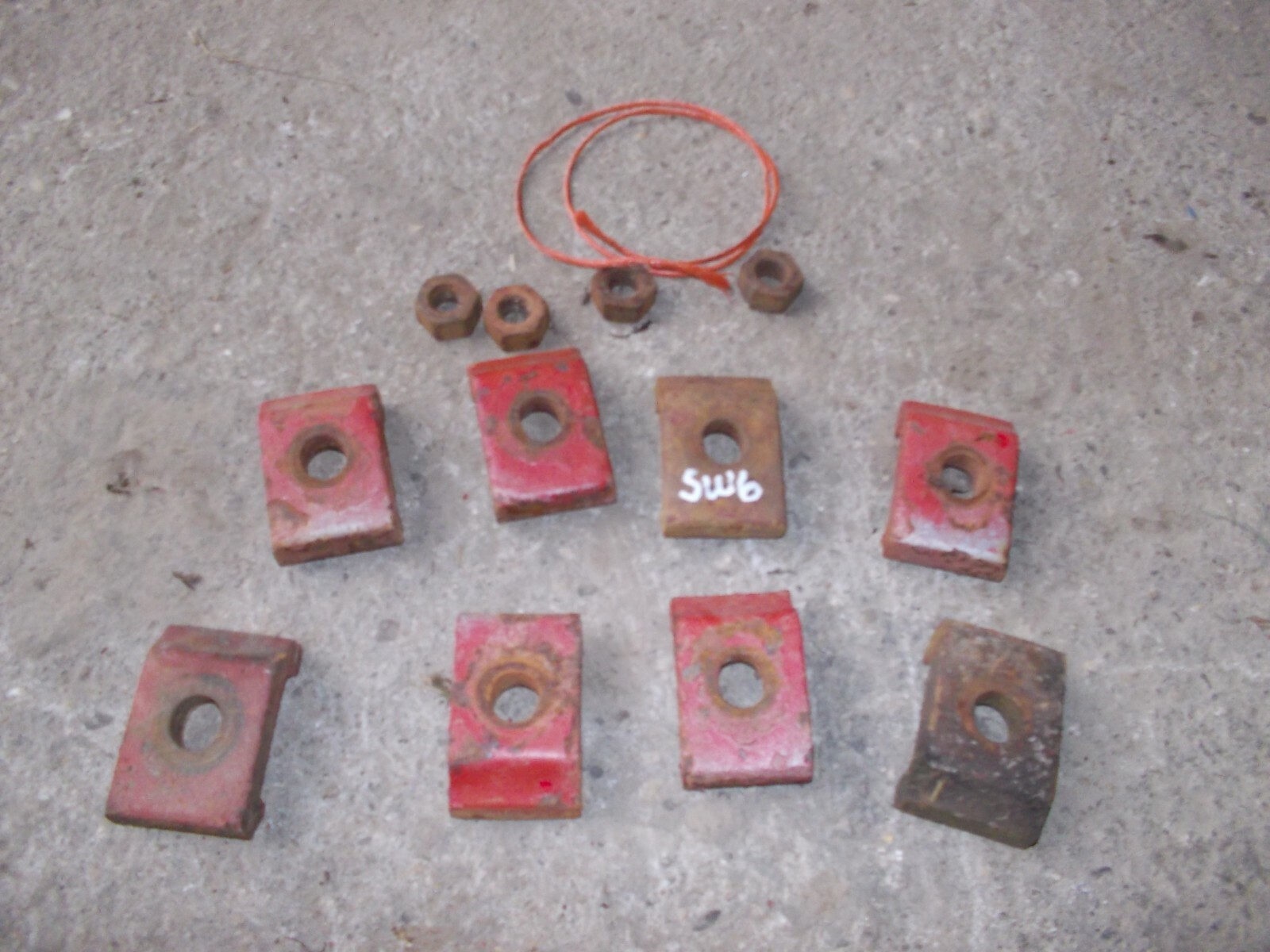 Farmall Super W6 SW6 IH tractor 6) rear wheel hub to rim buckle buckles ...