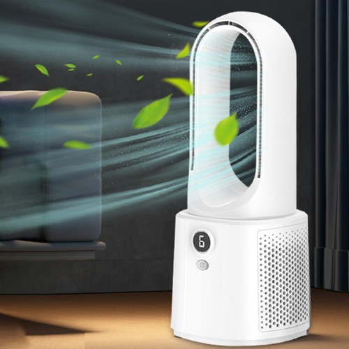 Electric Fan Bladeless Standing Fan Cooling Kid Safety Tower Fan Cooler ...