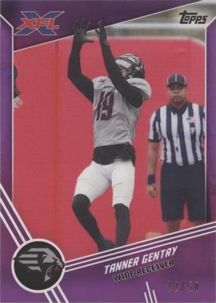 2020 Topps XFL - Purple #83 Tanner Gentry /50 for sale online | eBay