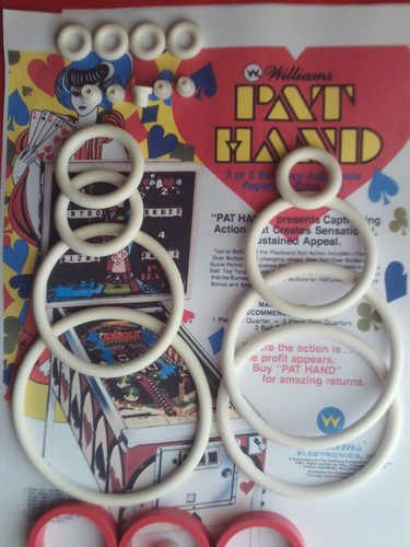FLIPPER WILLIAMS-PAT HAND- KIT ELASTIQUES CAOUTCHOUC-PINBALL RUBBER KIT ...