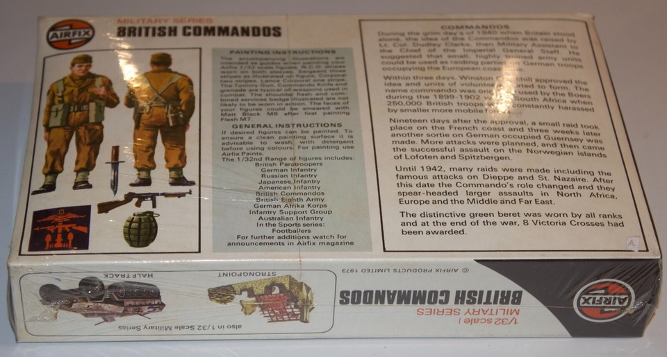Airfix Toy Soldiers Boxed british commandos 1/32 Scale new old shop ...