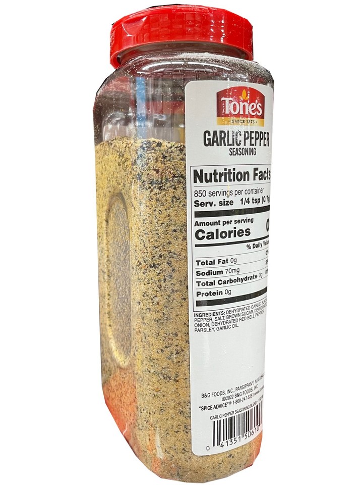 Tone's Garlic Pepper Seasoning Blend, 21 Ounce Shaker 41351506100| eBay