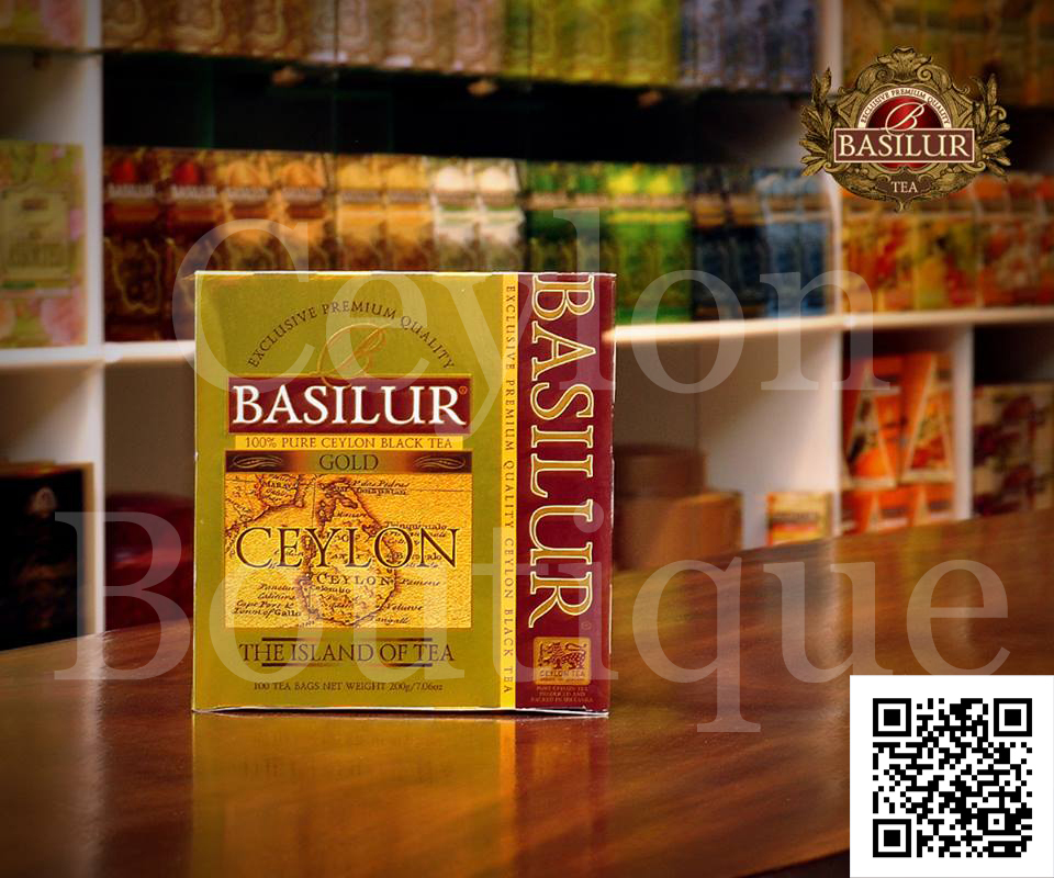 Basilur Ceylon tea, The island collection gold, 100 tea bags 200g (7 ...