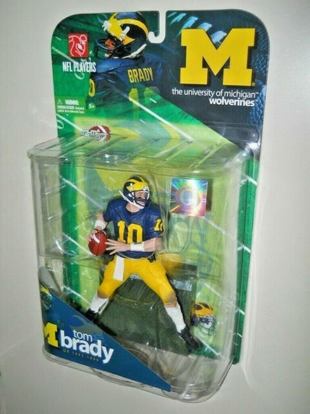 McFarlane Toys NCAA Football Ser1 Tom Brady Michigan Wolverines Action ...