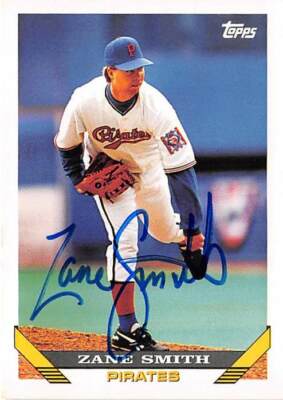 Zane Smith autographed Baseball Card (Pittsburgh Pirates) 1993 Topps ...