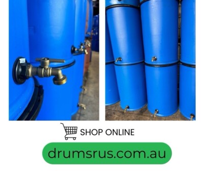 220L Plastic Drum Barrel With Tap (ex Almond Paste) | eBay Australia