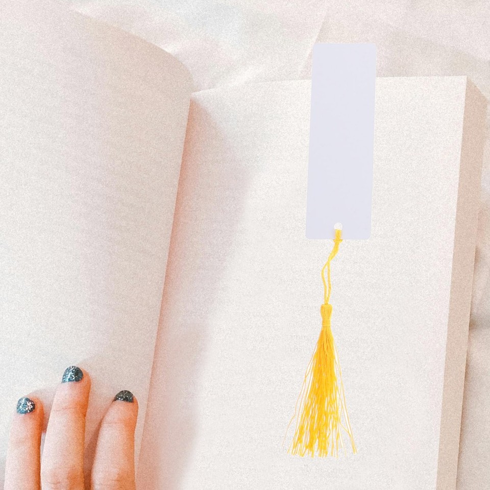 Blank Colored Paper Bookmarks with Ribbon Aluminum Sublimation Blanks ...