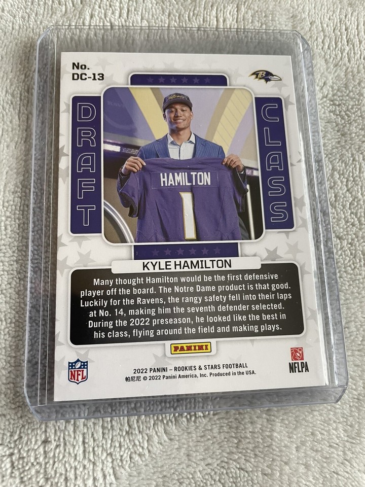 2022 Panini Rookies & Stars Kyle Hamilton Draft Class #DC-13 Baltimore ...