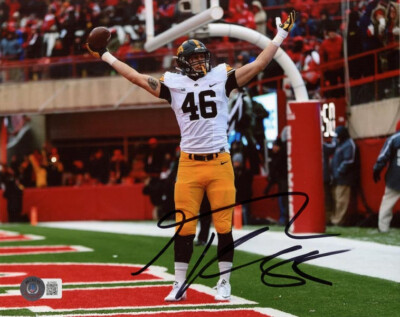 GEORGE KITTLE SIGNED AUTOGRAPHED 8x10 PHOTO IOWA HAWKEYES 49ERS RARE ...