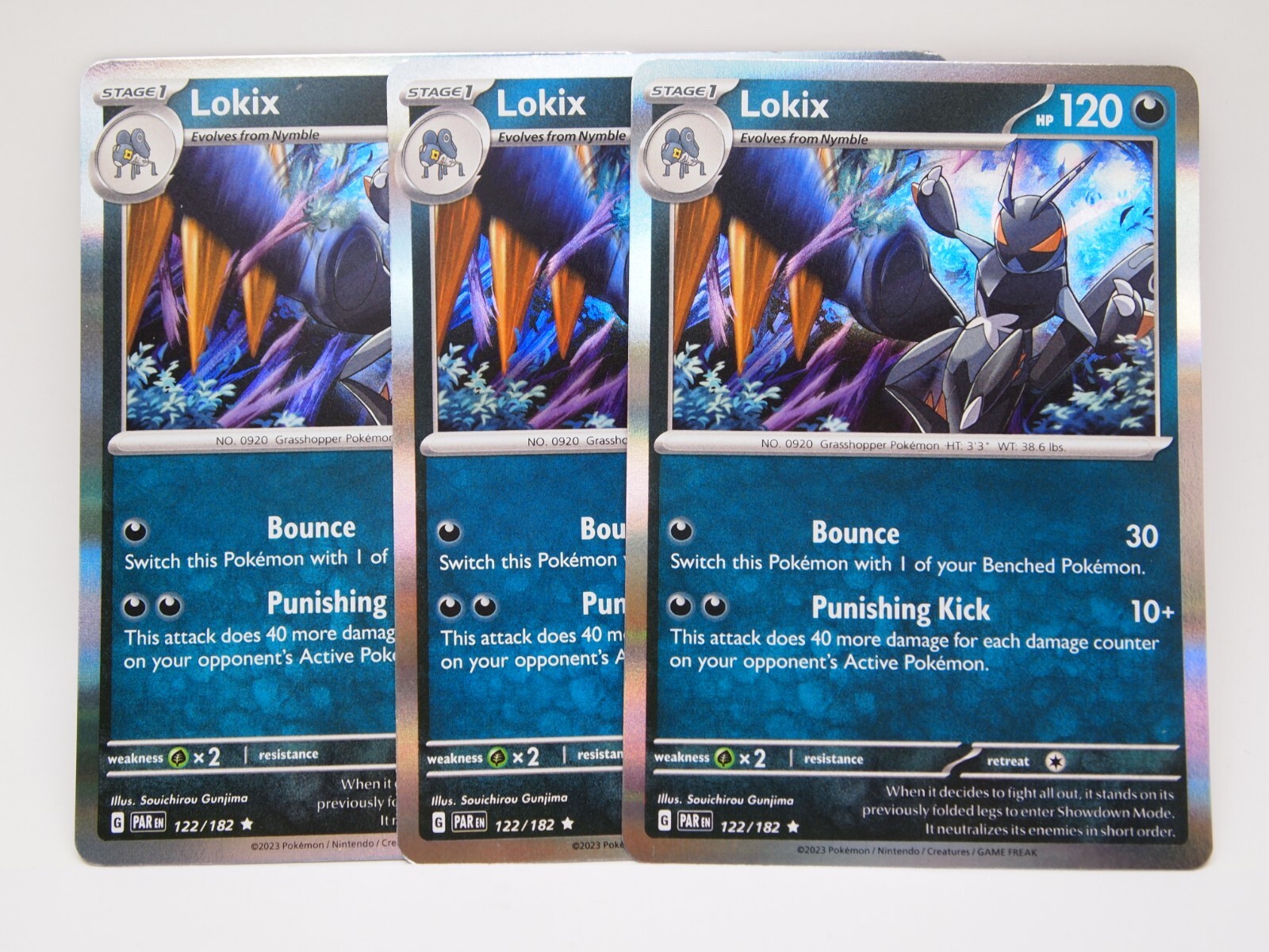 3x Pokemon - Lokix 122/182 Holo Rare - Paradox Rift - NM/M | eBay