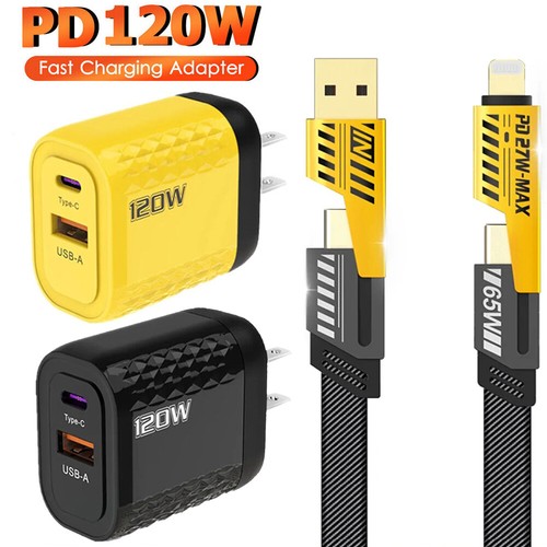 120W Type C USB Phone Charger For Samsung Galaxy A14 A15 5G A24 A55 A34 ...
