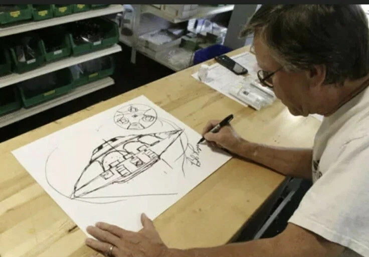 Bob Lazar UFO Drawing Sport Model From Area 51 And Flying, 54% OFF