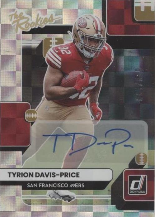 2022 Panini Donruss - The Rookies Tyrion Davis-Price #TR-26 Autographs ...
