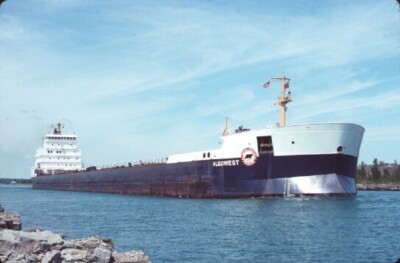 SHIP --- MV ALGOWEST (NEEBISH ISLAND MI) ORIGINAL SLIDE 08-26-97 1 T17 ...