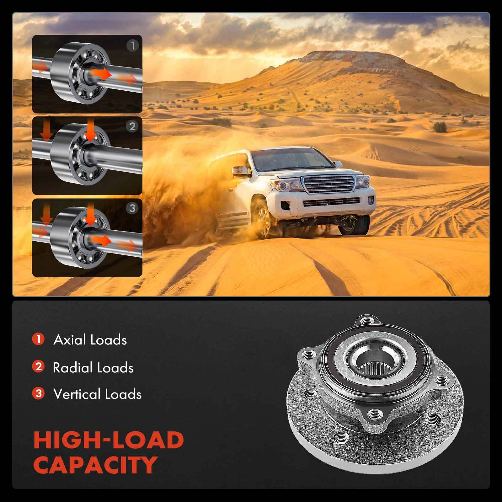 2x WHEEL BEARING HUB & 12MM BOLTS FRONT FOR MINI R50 R52 R53 COOPER ONE ...