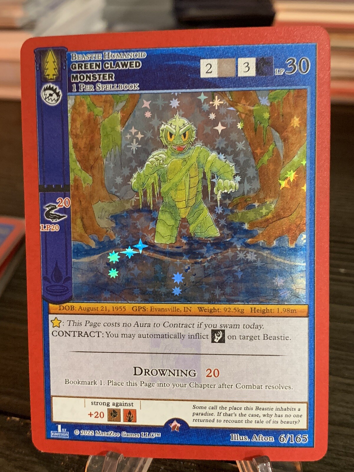 Metazoo Wilderness 1st Edition Green Clawed Monster Full Holo 6/165 FH ...