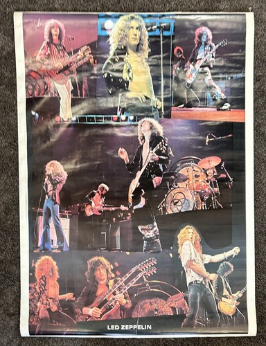 Vintage 1978 Led Zeppelin Original Collage poster Large 58 x 42 size ...