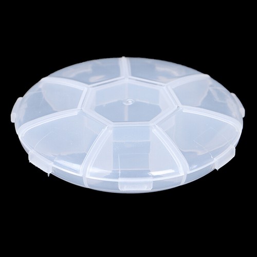 Circular Pill Box 7 Slots Round Daily Weekly Tablet Pill Case Splitter ...