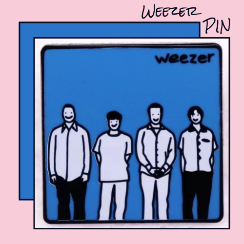 Weezer Enamel Pin Blue Album Badge Gen X Button Grunge Music | eBay
