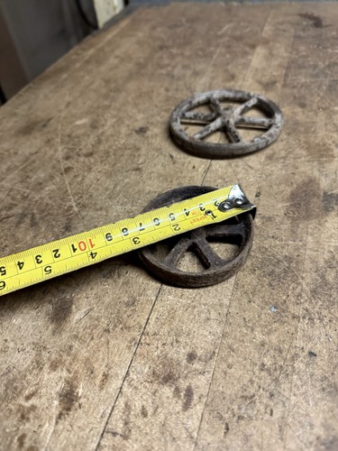 Vintage Steam Engine Scale Model Toy Flat Belt Wheel Pulleys Cast Iron ...