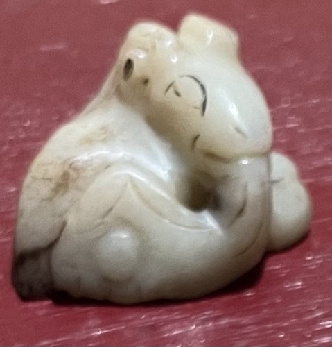 Antique 19th Century (?) Rare Small Chinese White Jade (?) Ram Goat ...