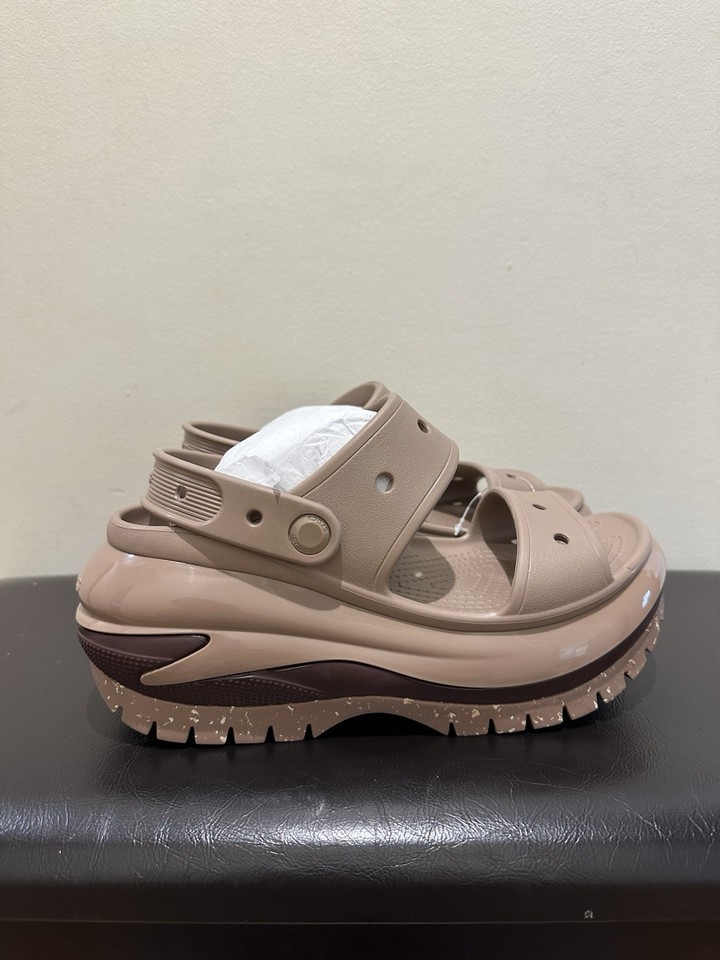 NWT Crocs Mega Crush 207989-2Q9 Sandal Unisex Brown Comfort Platform | eBay
