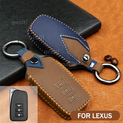 Leather Remote Smart Car Key Cover Case Holder Shell For Lexus ES350 ...