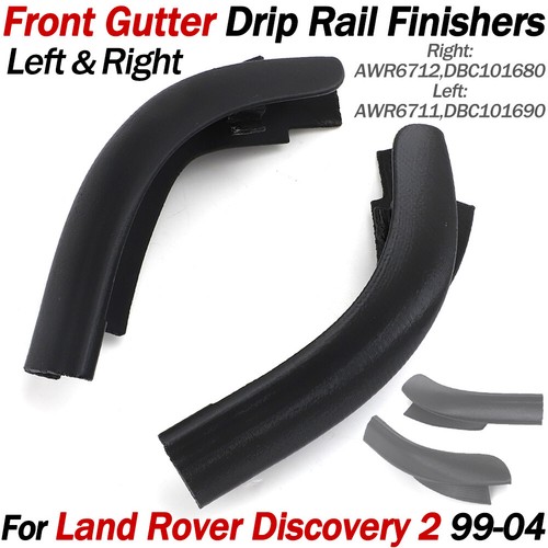 For Land Rover Discovery 2 Front Gutter Drip Rail Corner Finishers Left ...