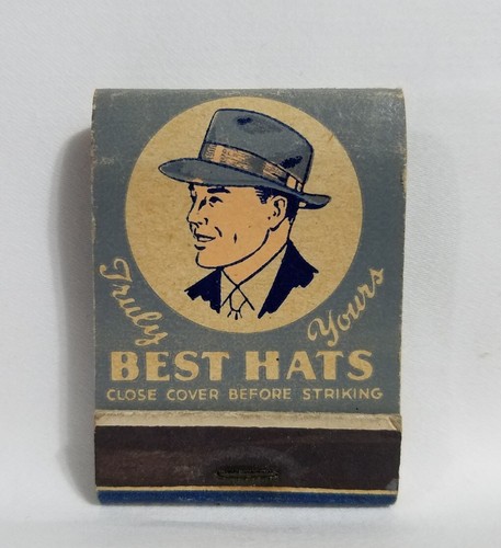 Vintage Truly Yours Best Banker Hats New York City Matchbook ...