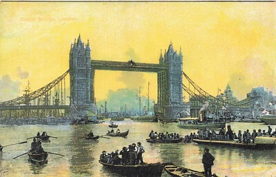LONDON ENGLAND UK~Tower Bridge-ROW BOATS~POSTCARD | eBay