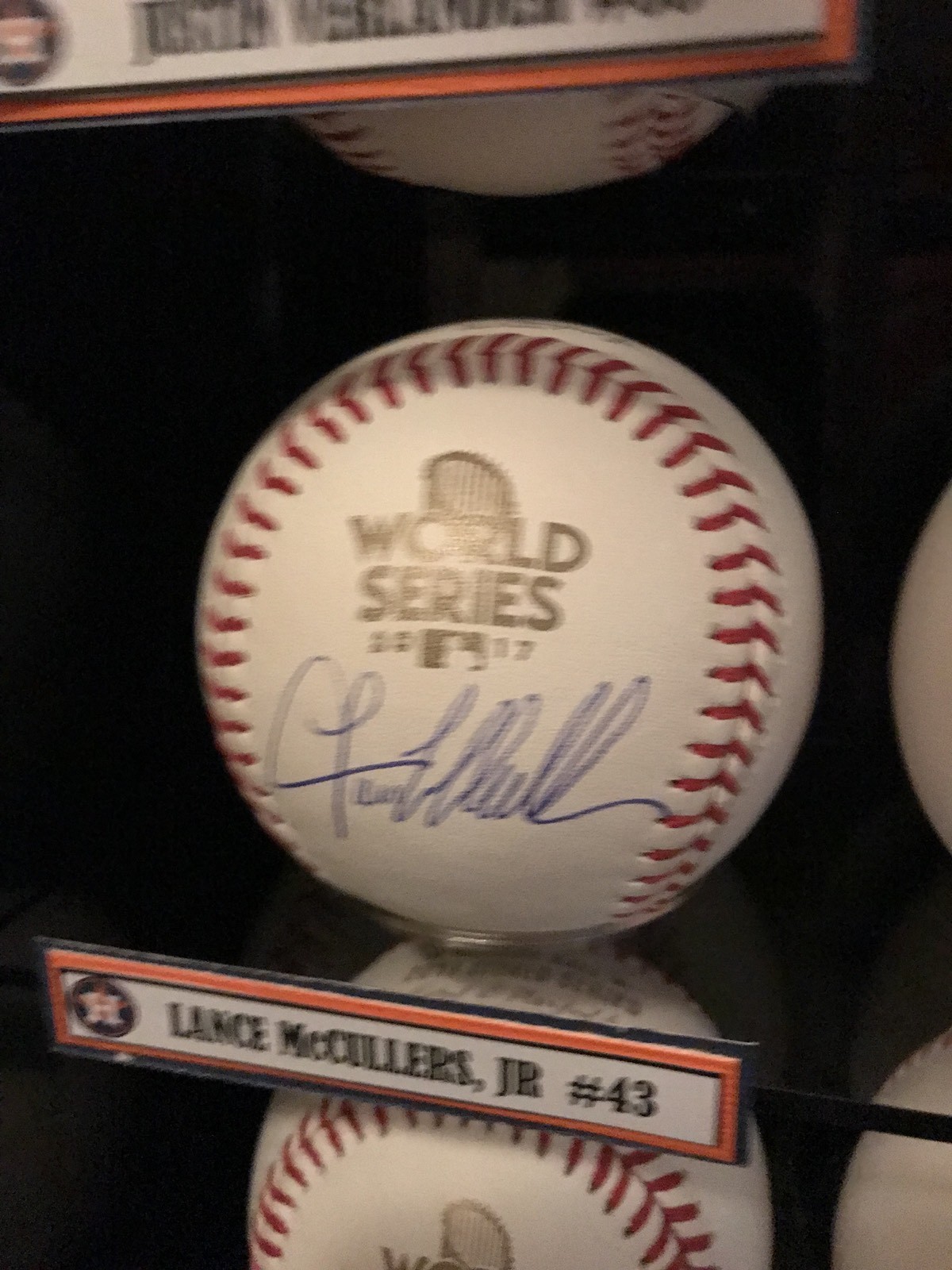 2017 Houston Astros World Series Autographed Baseball Collection Full ...