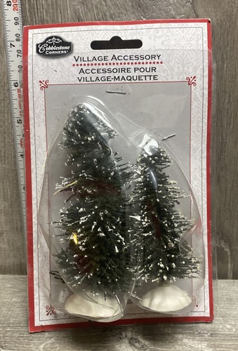 Cobblestone Corners Collectibles Christmas Village Accessories Trees (B ...