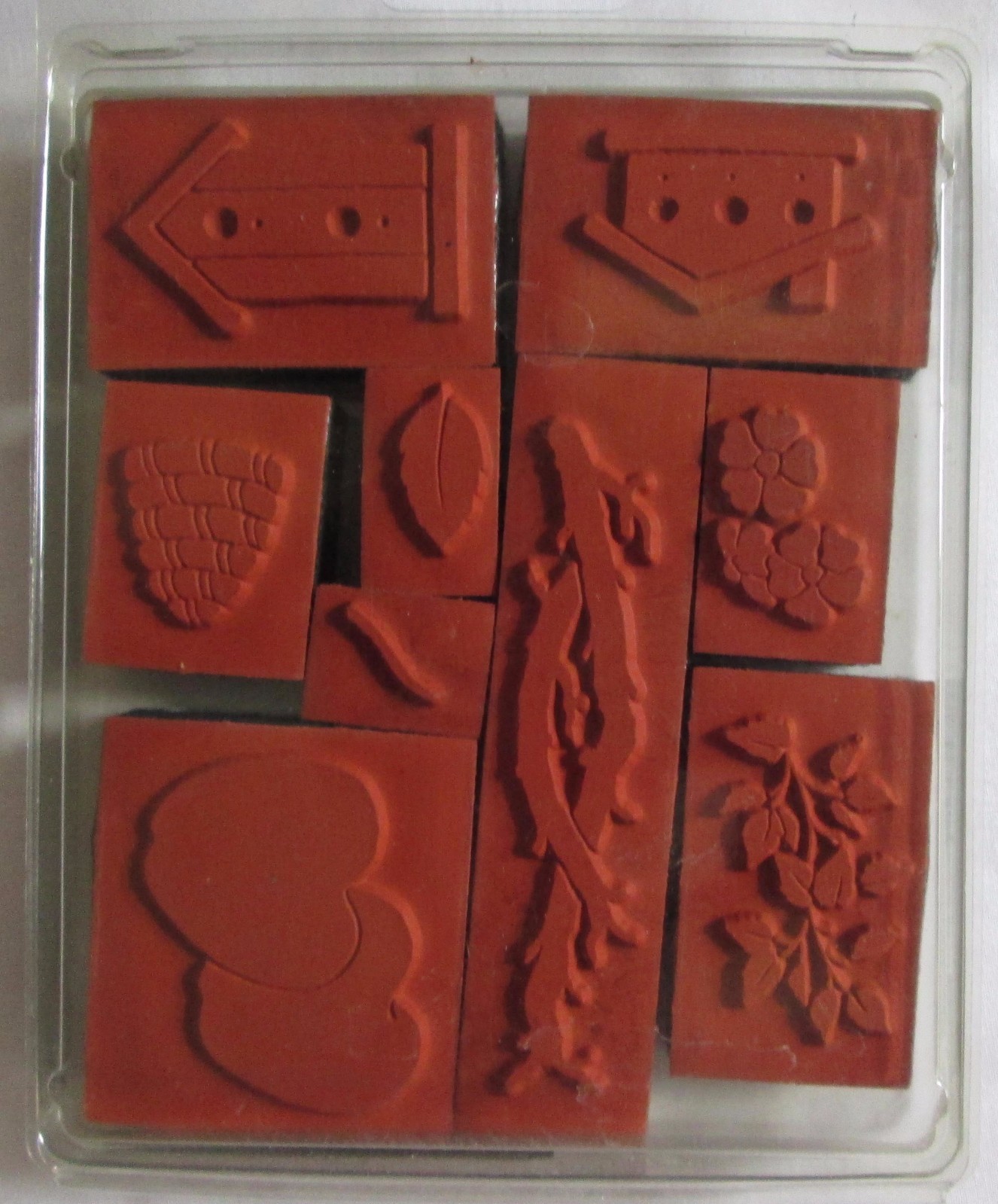 Stampin Up 1997 Retired Definitely Decorative set 9 Foam Stamps Branch ...