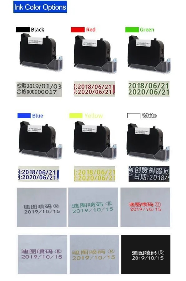 3 PCS 12.7mm solvent printer ink cartridge black fast drying printing ...