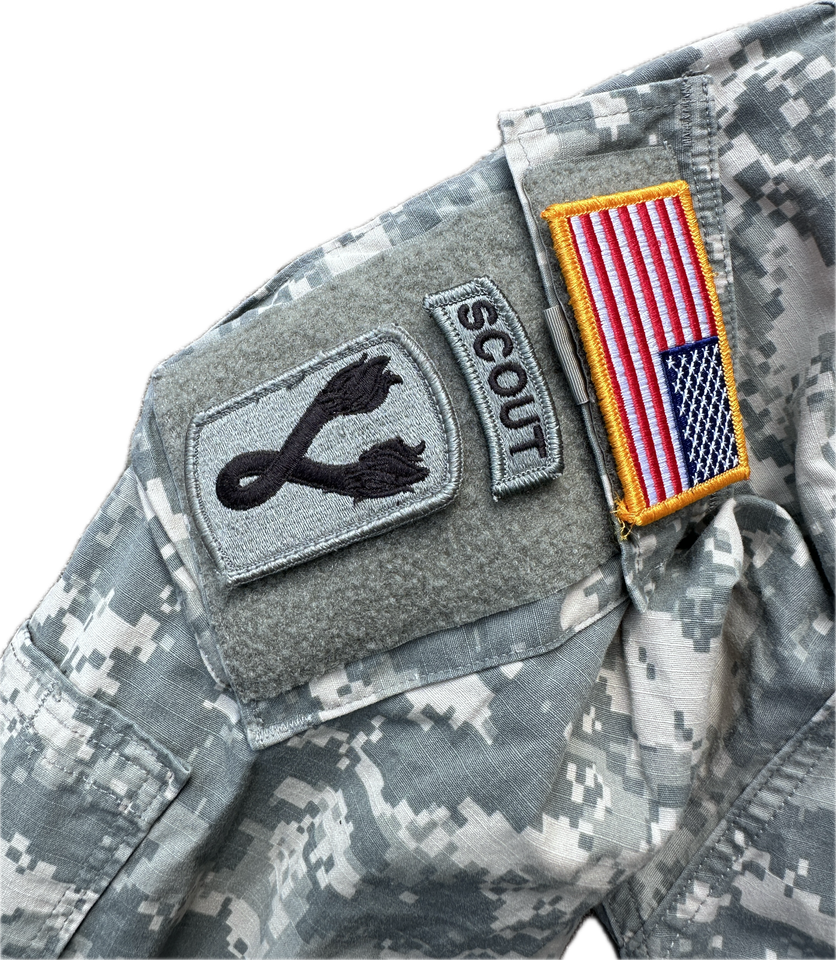 US Army UCP Jacket 14 Patches 196th Brigade Recon Ranger Raider Jungle ...