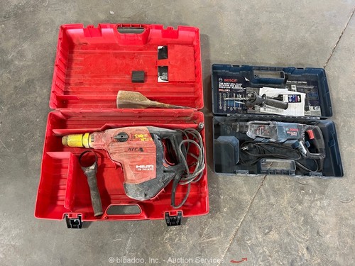 Lot of (2) SDS Corded Electric Rotary Hammer Drill Chisel Power Tool ...