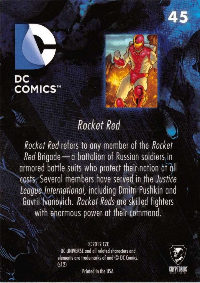 ROCKET RED / DC Comics The New 52 (Cryptozoic 2012) BASE Trading Card ...
