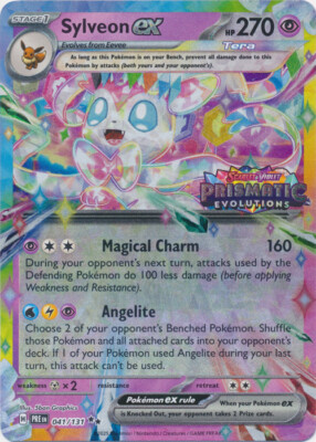 Sylveon ex - (Prismatic Evolutions Stamp) 041/131 Factory Sealed Promo ...