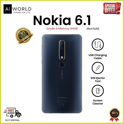 NOKIA 6.1 - 5.5” - 16MP - 3000mAh - 32GB/64GB - Black/Blue/White ...