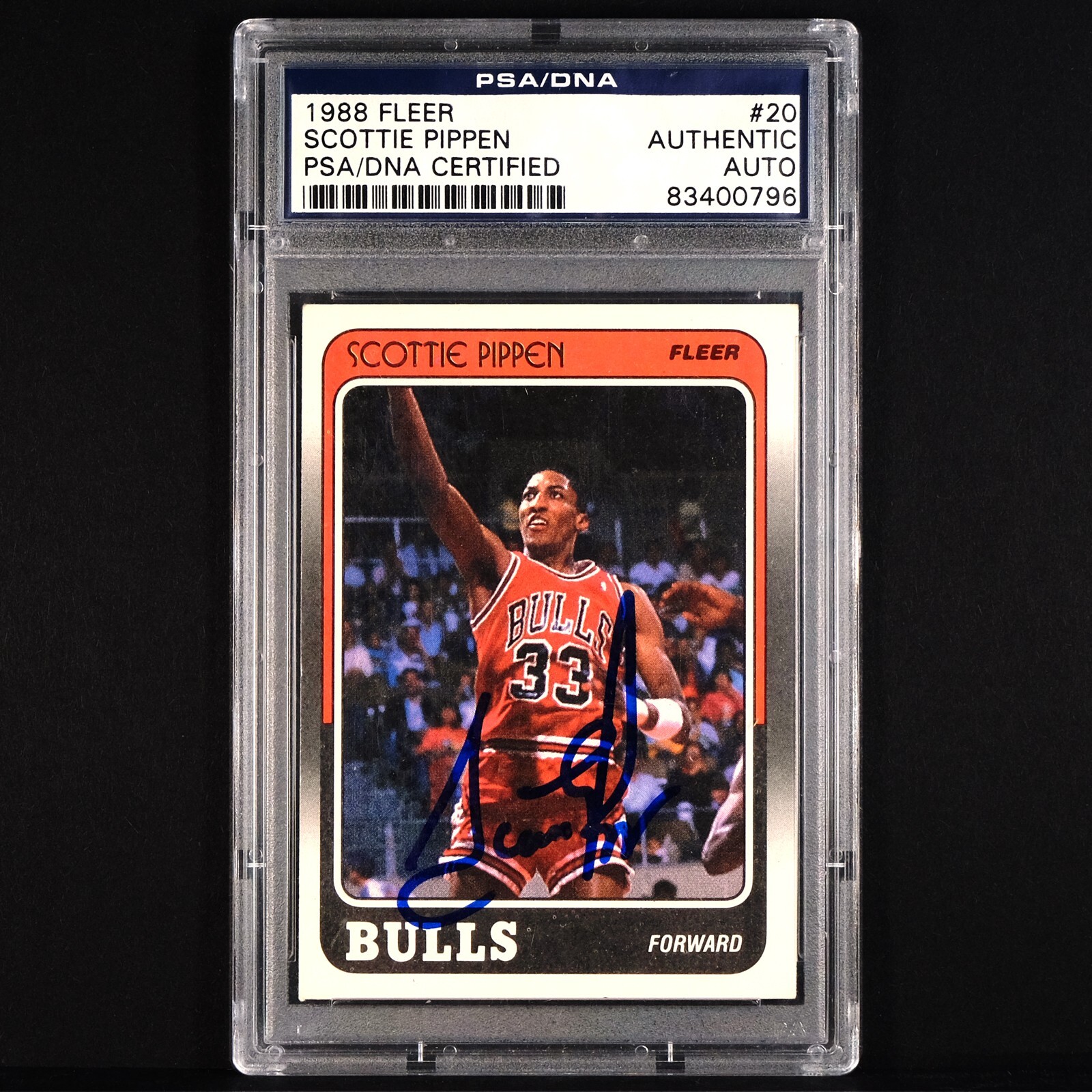 1988 Fleer Basketball 🔥 Scottie Pippen Rookie Autograph #20 🔥 PSA AUTO ...
