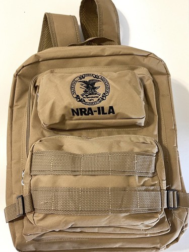 NRA-ILA Tan Tactical Backpack Multiple Compartment Travel Shooting ...