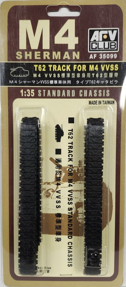 AFV Club AF35099 1/35 M4 /Sherman T62 Tracks for M4 VVSS one piece ...