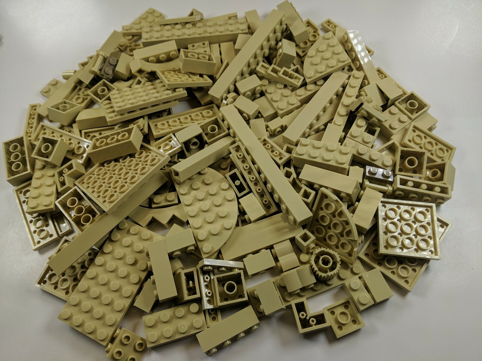 100 Random LEGO Tan Bulk Lot of Bricks Plates Specialty Parts Pieces ...