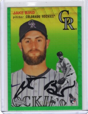 2023 Topps Chrome Platinum Anniversary Jake Bird RC Green Wave ...
