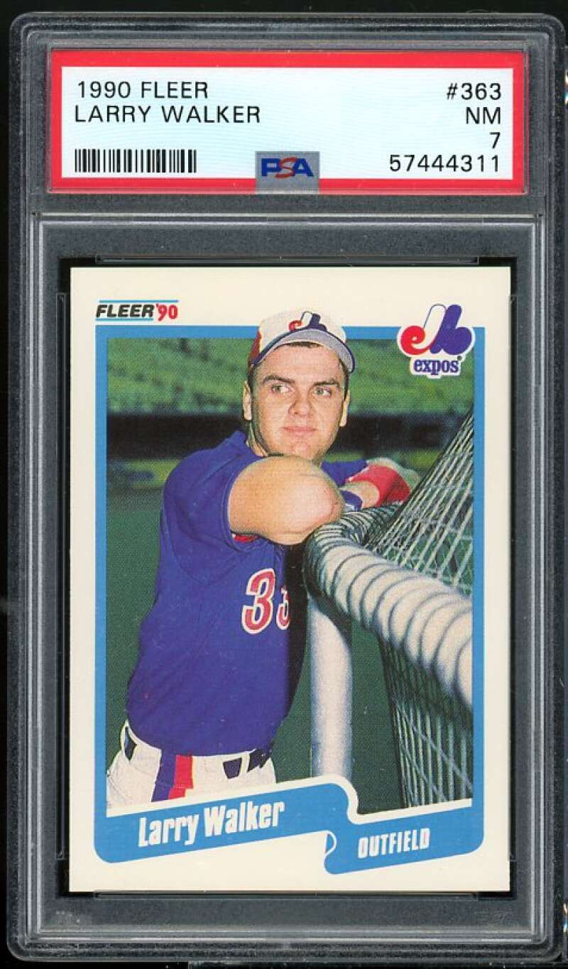 Larry Walker Rookie Card 1990 Fleer #363 PSA 7 | eBay
