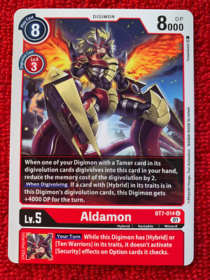 Digimon Card Game Aldamon BT7-014 U NM | eBay
